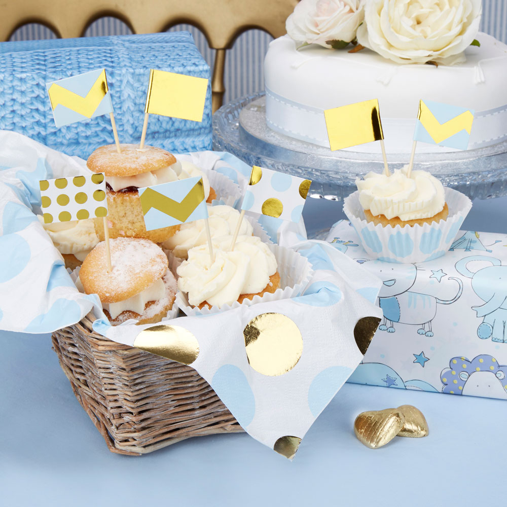 Cake Picks - Pattern Works - Ljusblå - 20-pack - 39 kr - Cake Picks ...